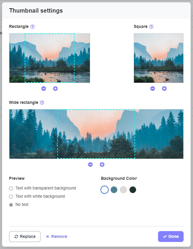 Crop thumbnail images – ThoughtFarmer Helpdesk