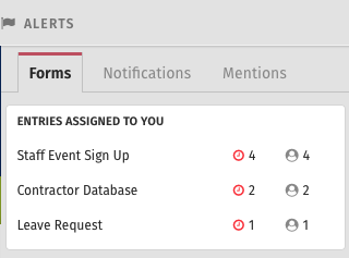Form alerts – ThoughtFarmer Helpdesk