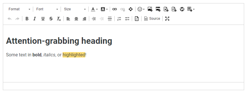 Rich Text Editor ThoughtFarmer Helpdesk