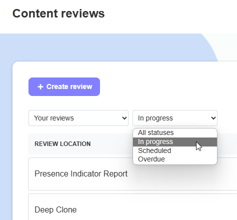 Content reviews – ThoughtFarmer Helpdesk
