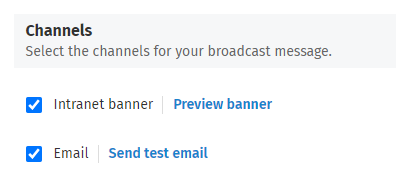 Create broadcasts – ThoughtFarmer Helpdesk