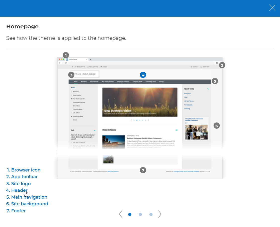 Add or edit themes – ThoughtFarmer Helpdesk