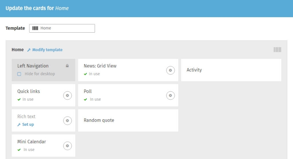 Homepage options – ThoughtFarmer Helpdesk