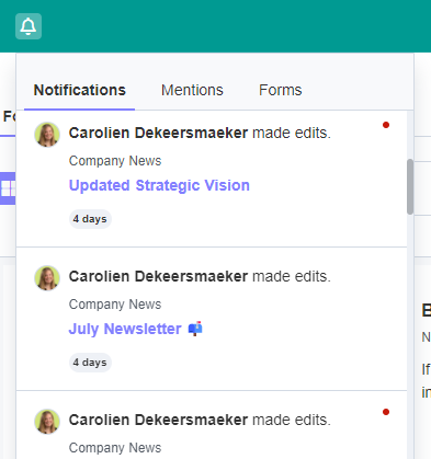Following and alerts overview – ThoughtFarmer Helpdesk